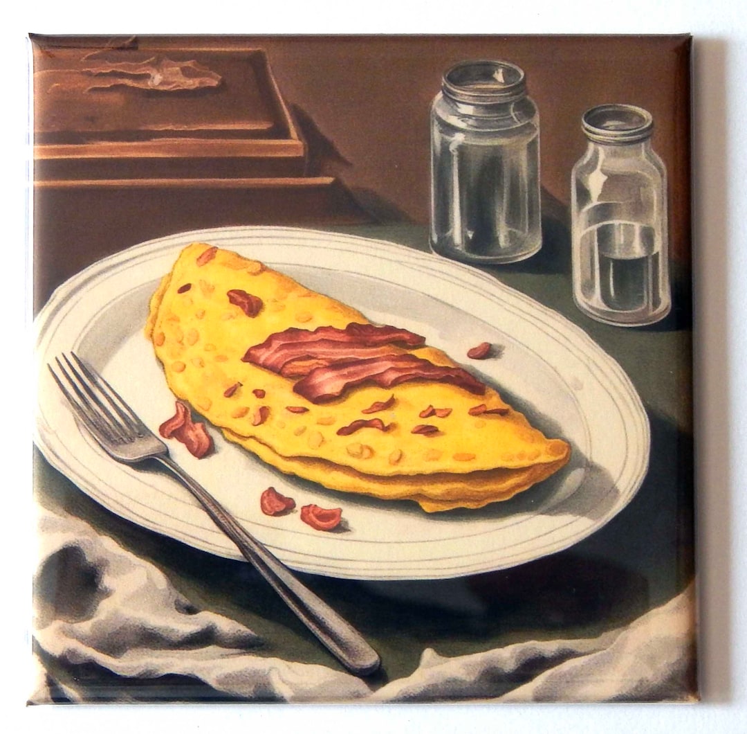 Bacon Omelette Fridge Magnet - Etsy