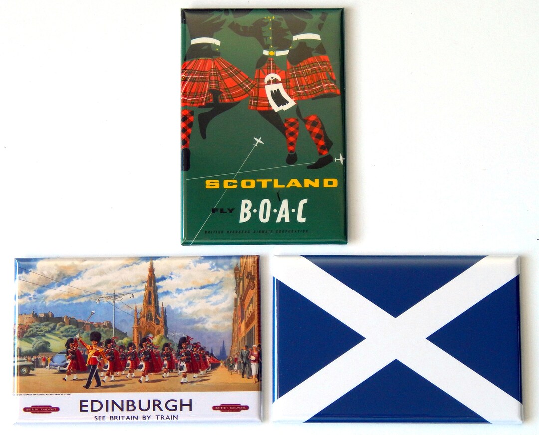 Scotland Travel Fridge Magnet Set - Etsy