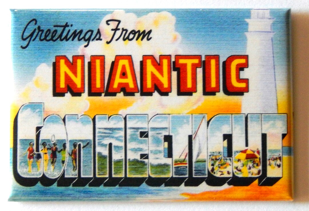 Greetings From Niantic Connecticut Fridge Magnet "style B" - Etsy