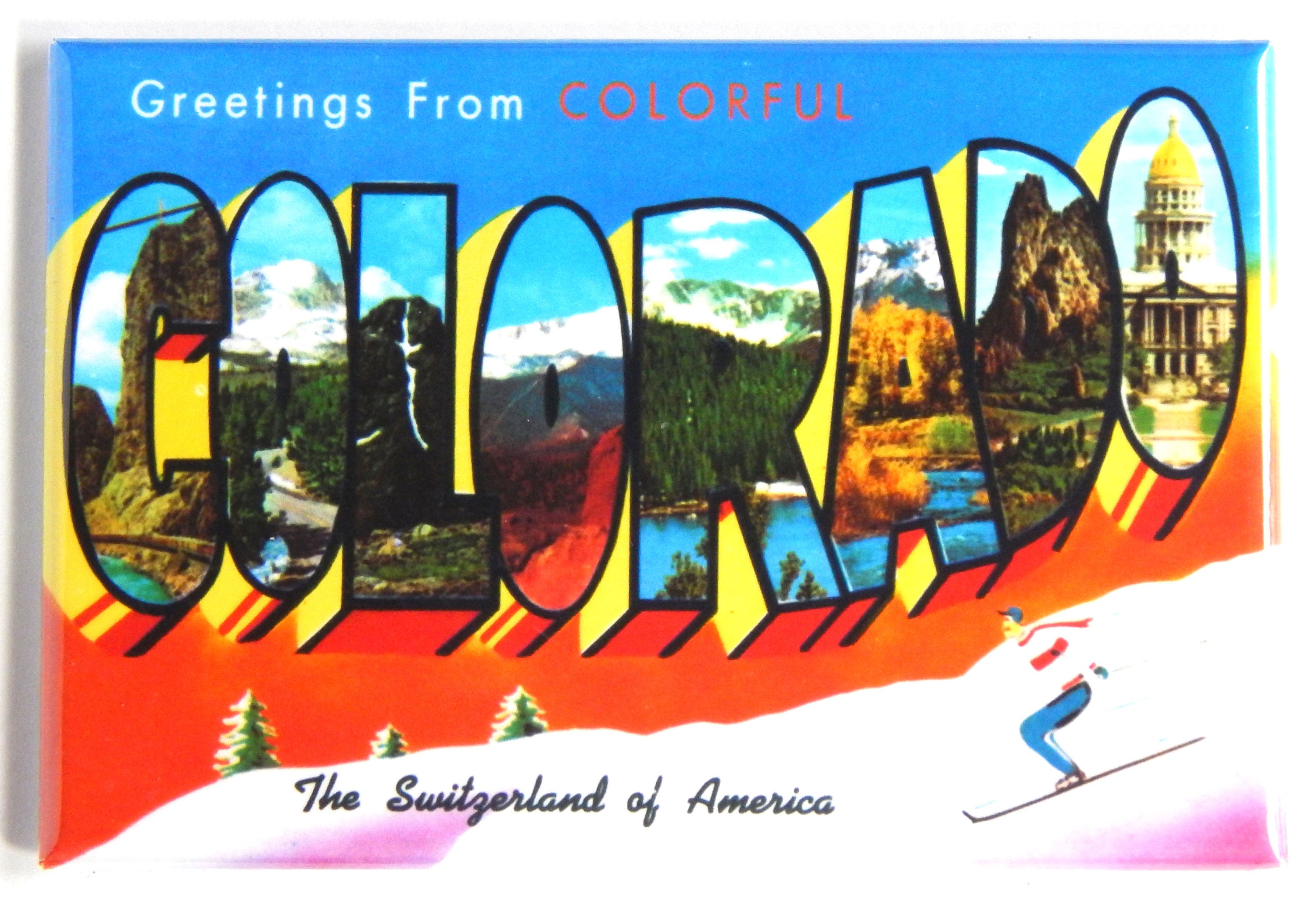 Greetings From Colorado Fridge Magnet style B - Etsy