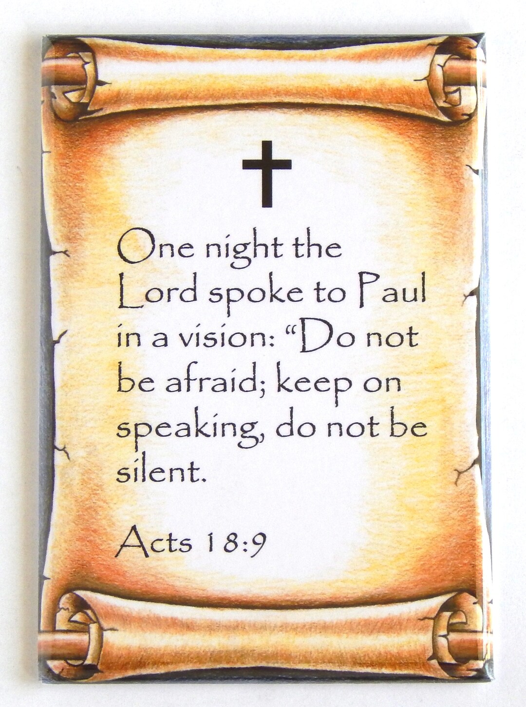 Acts 18:9 Bible Verse Fridge Magnet - Etsy