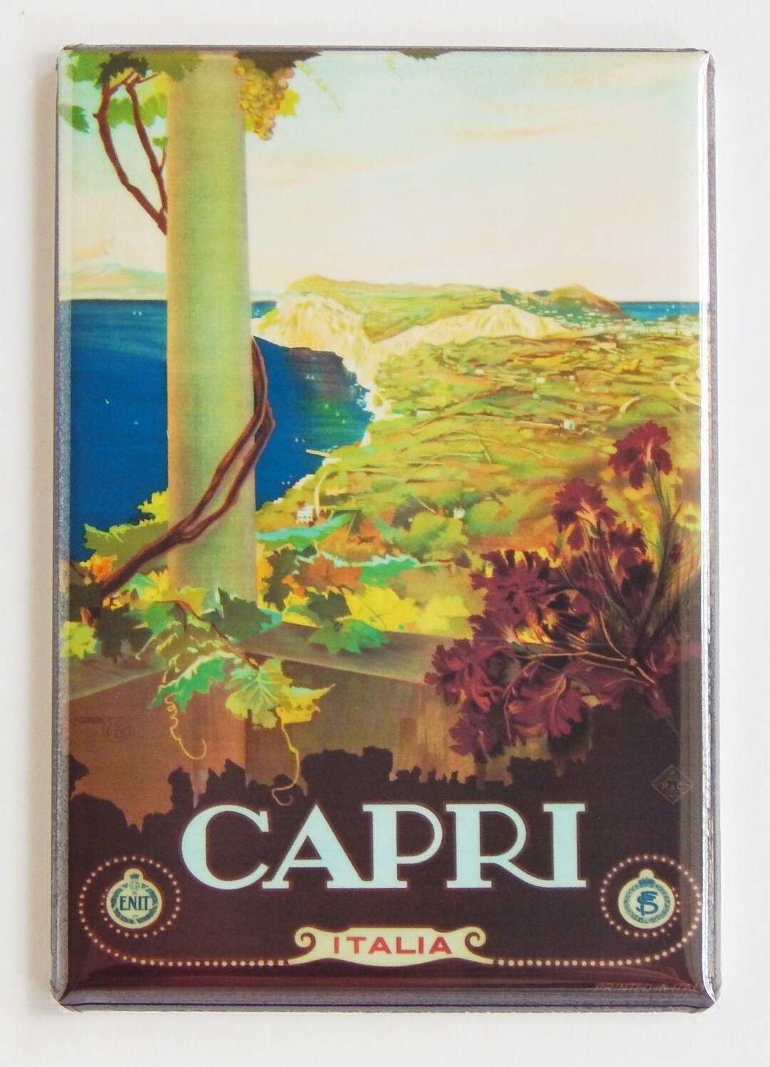 Capri Italy Travel Poster Fridge Magnet - Etsy