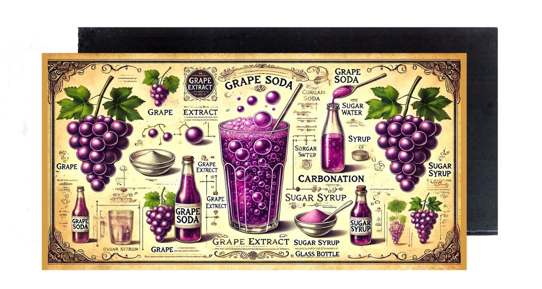 Grape Soda Fridge Magnet (2 X 4 Inches, Wood) - Etsy