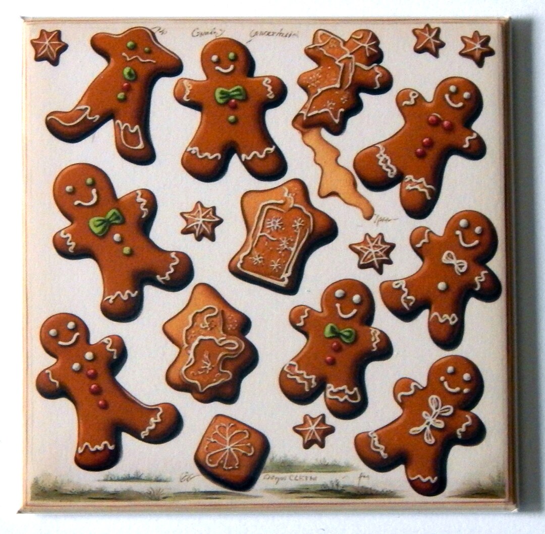 Gingerbread Man Fridge Magnet "style D" - Etsy