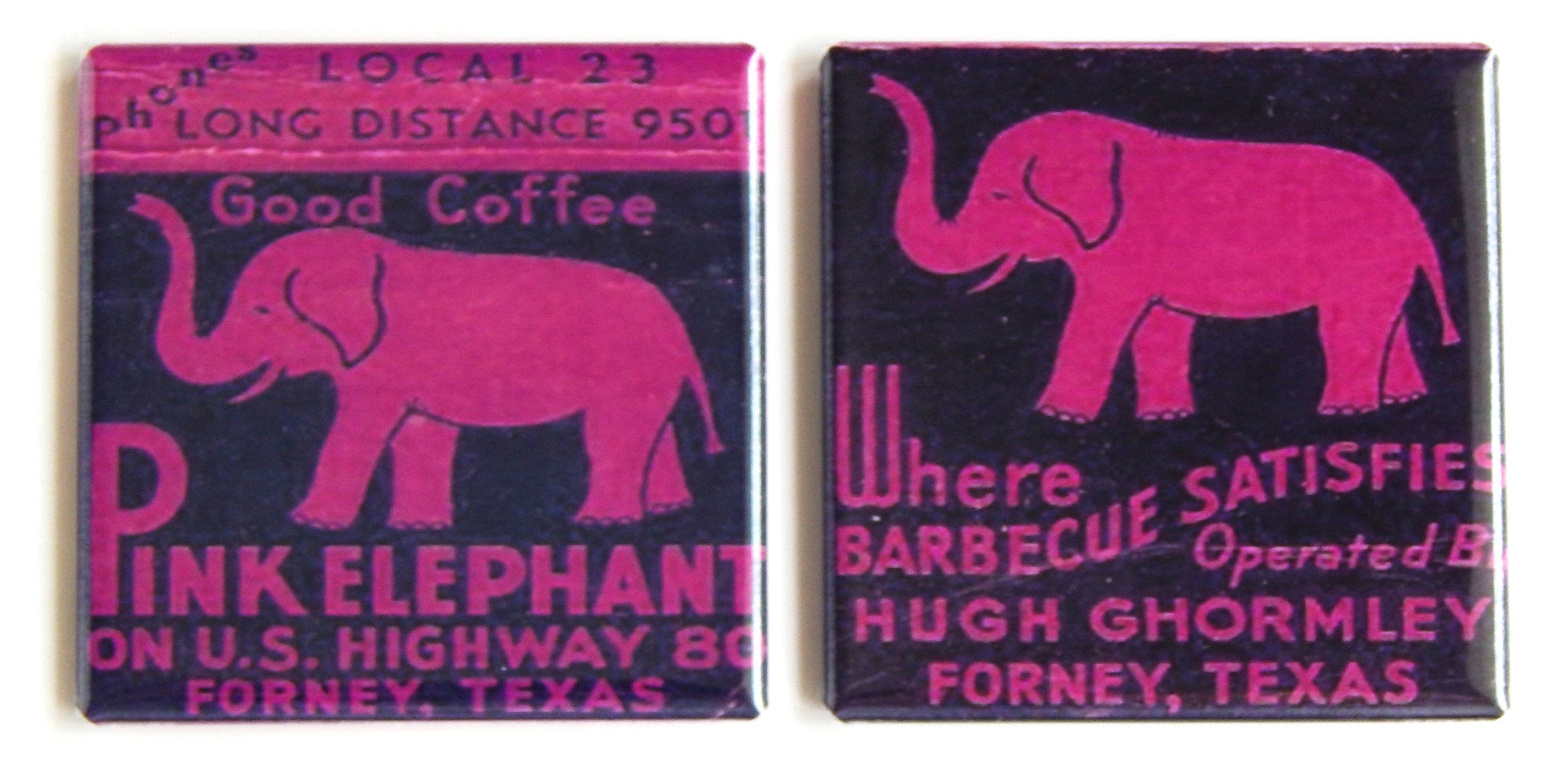 Pink Elephant Fridge Magnet Set - Etsy