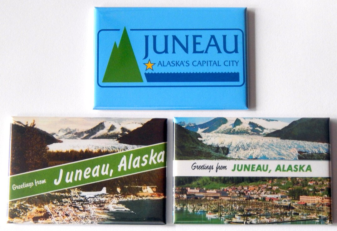 Juneau Alaska Greetings Fridge Magnet Set - Etsy