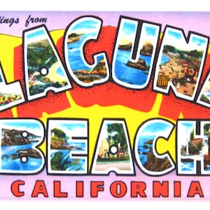 Greetings From Laguna Beach California Fridge Magnet "style B" - Etsy