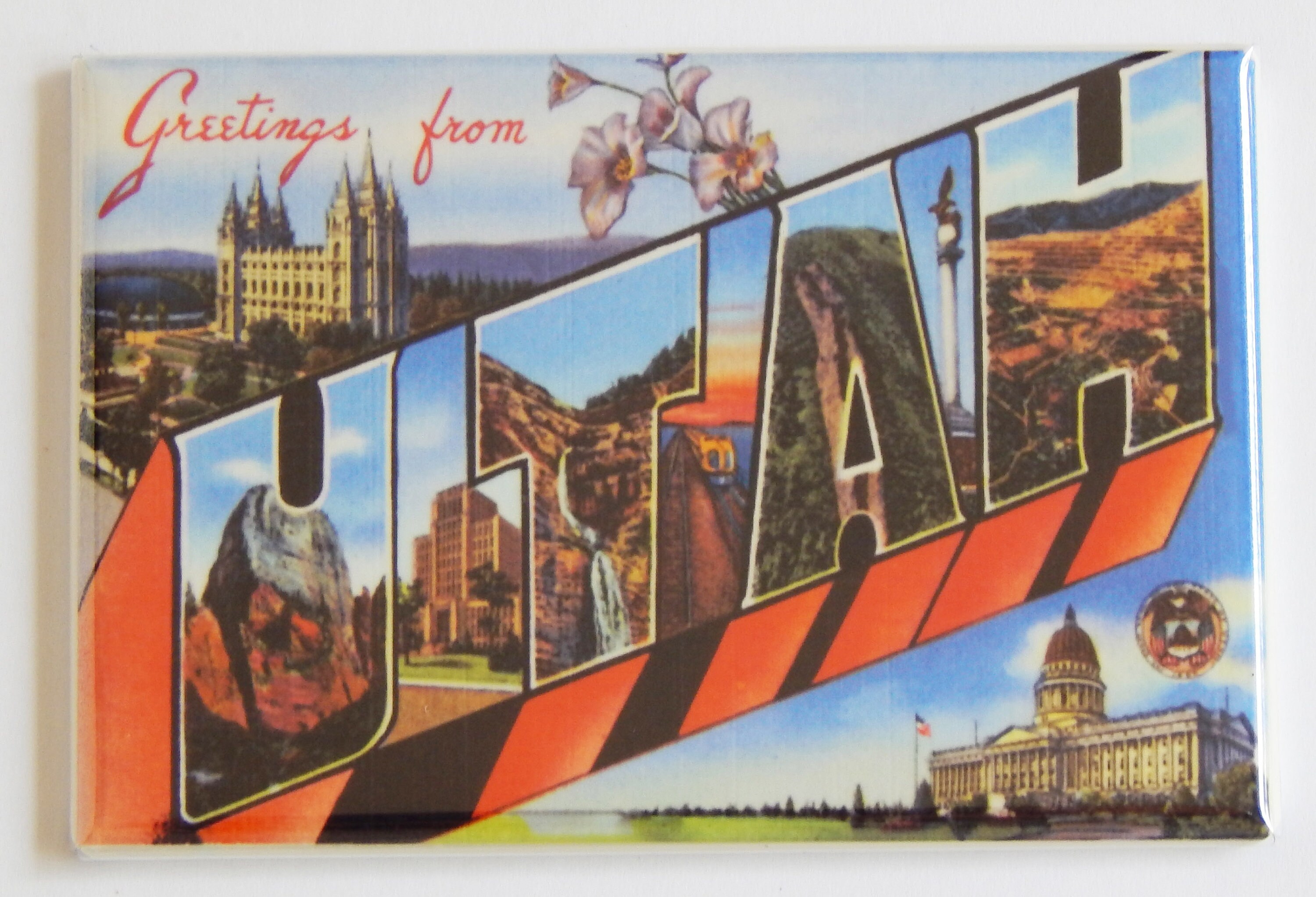 Greetings From Utah Fridge Magnet style B - Etsy