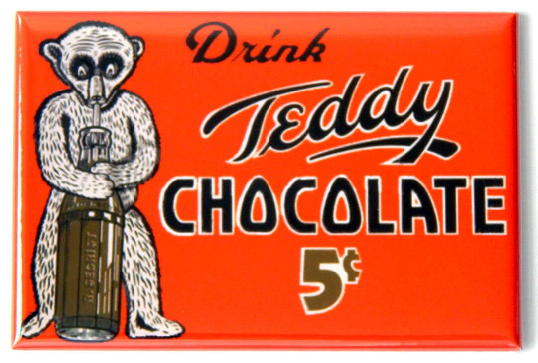 Teddy Chocolate Milk Sign Fridge Magnet - Etsy
