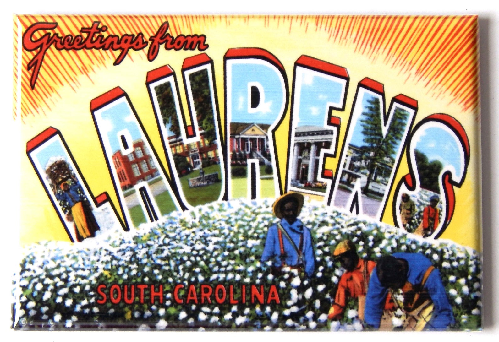 Greetings From Laurens South Carolina Fridge Magnet - Etsy