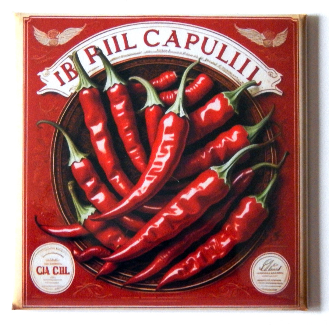 Red Chili Peppers Fridge Magnet style A - Etsy