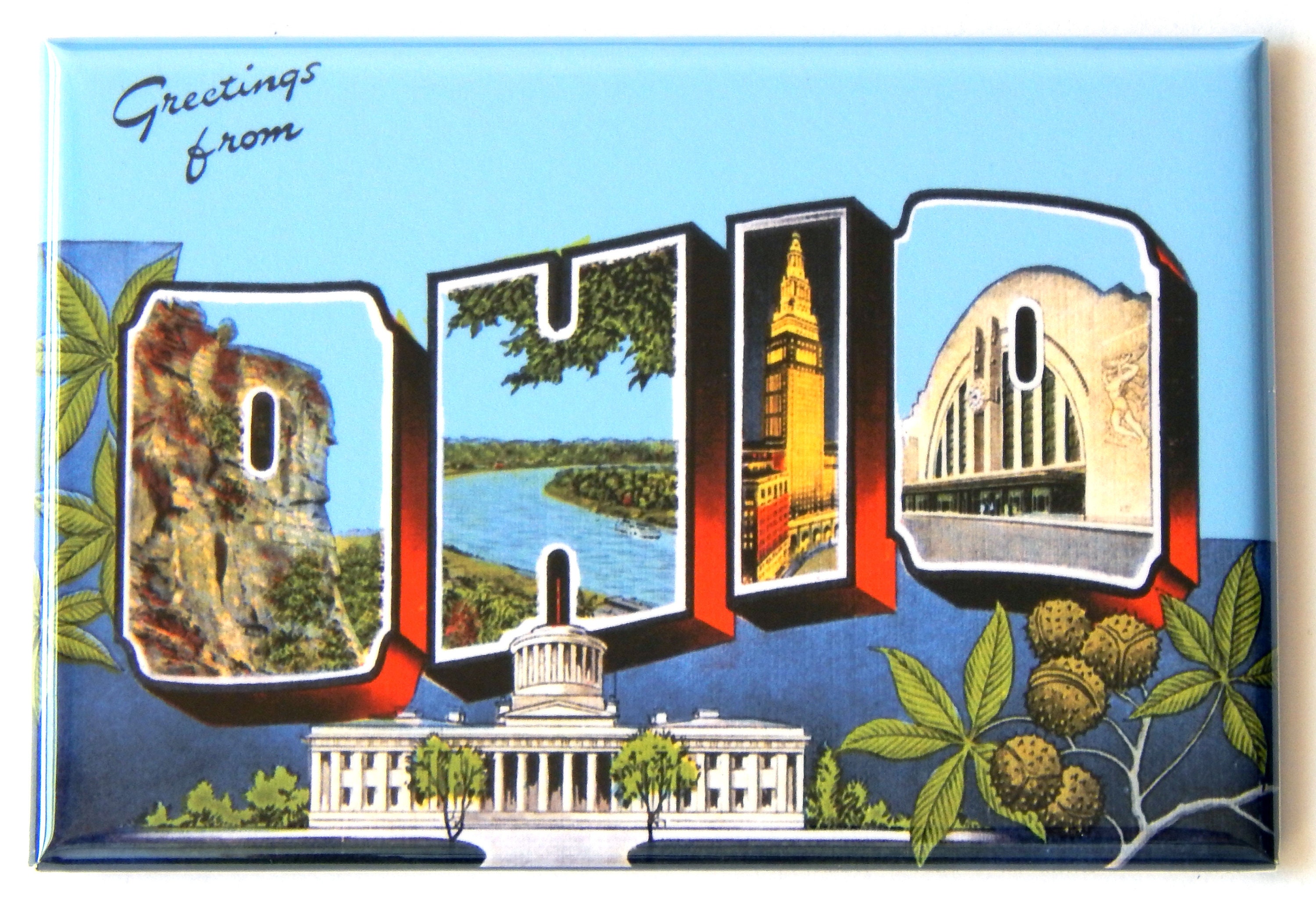 Greetings From Ohio Fridge Magnet "style D" - Etsy