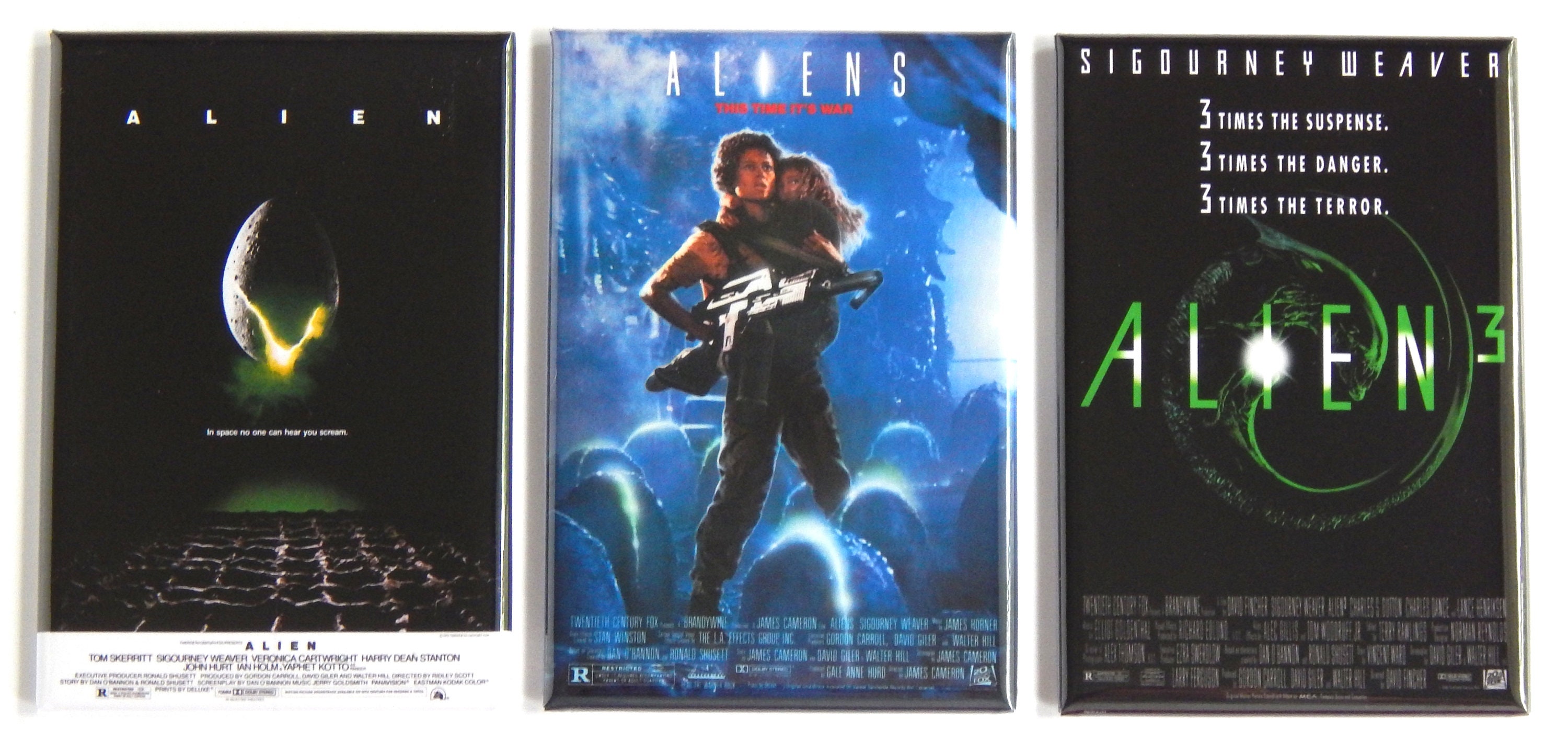 Kitchen & Dining Alien Trilogy Movie Poster Fridge Magnet Set Home ...
