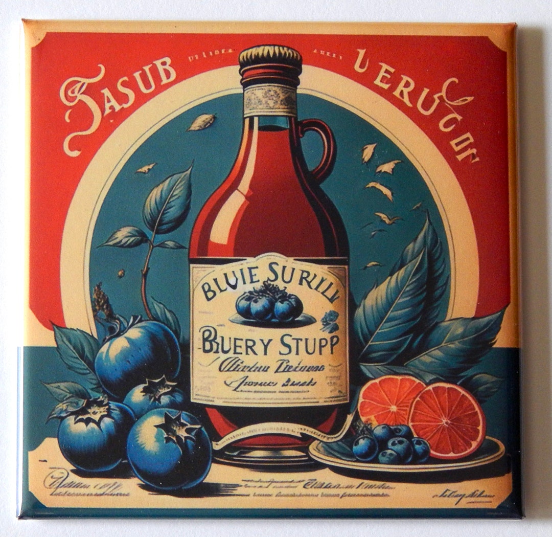 Blueberry Syrup Fridge Magnet - Etsy