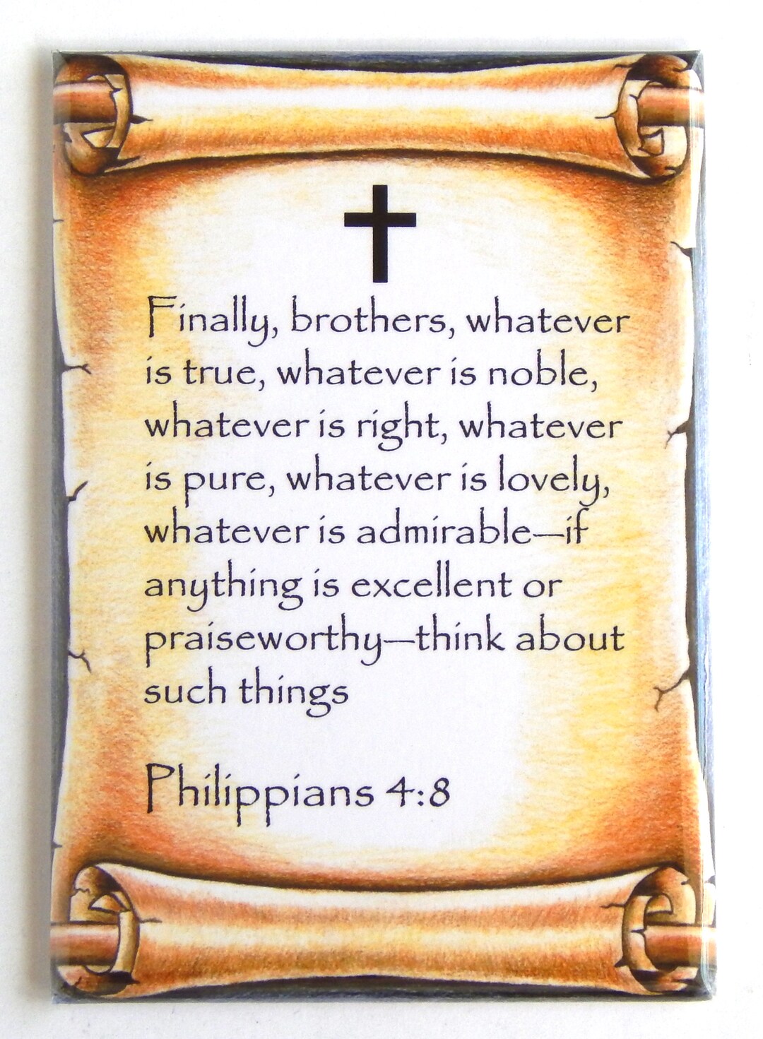Philippians 4:8 Bible Verse Fridge Magnet - Etsy