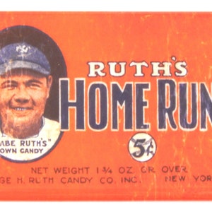 Babe Ruth Candy Bar Fridge Magnet - Etsy