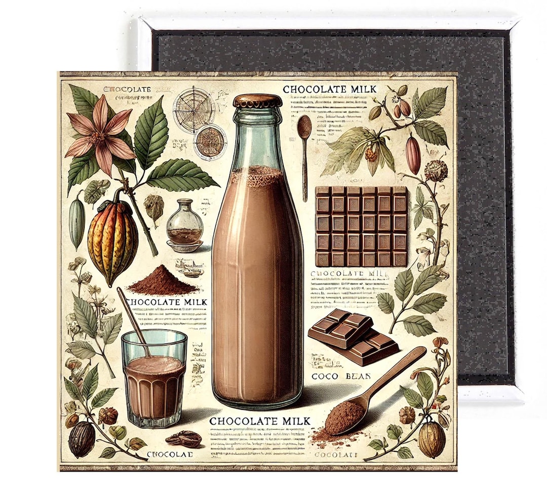 Chocolate Milk Fridge Magnet - Etsy