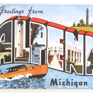 Greetings From Alpena Michigan Fridge Magnet - Etsy