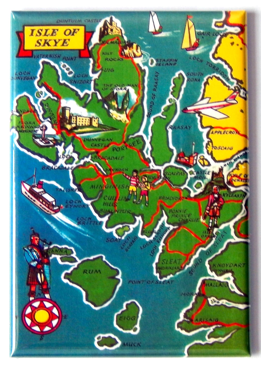 Isle of Skye Scotland Map Fridge Magnet - Etsy