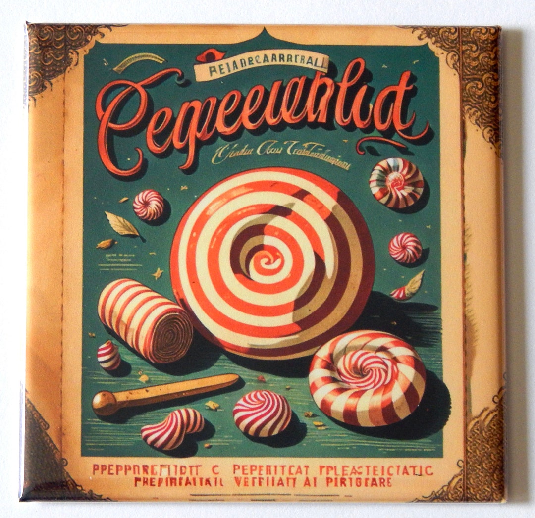 Peppermint Candy Fridge Magnet - Etsy