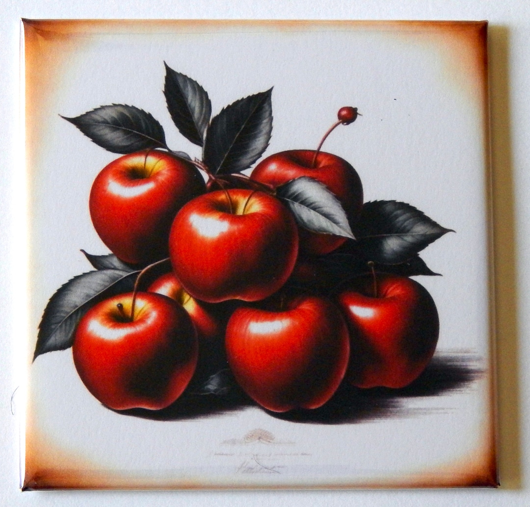 Red Apples Fridge Magnet "style B" - Etsy