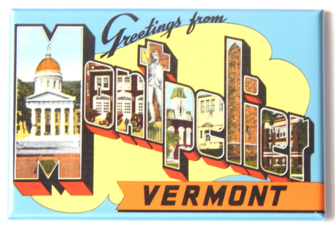 Greetings From Montpelier Vermont Fridge Magnet - Etsy