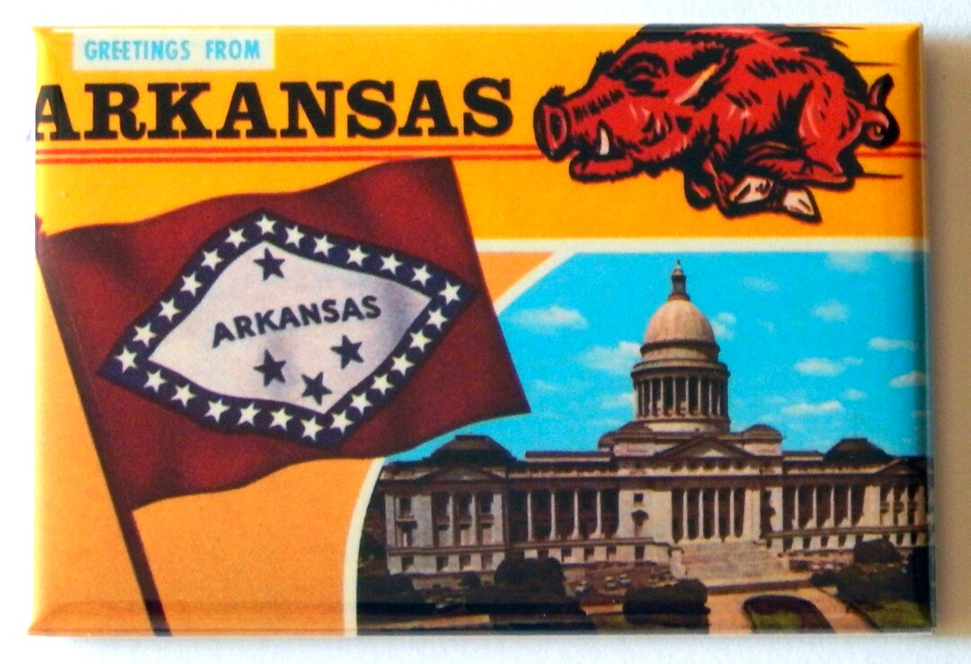 Greetings From Arkansas Fridge Magnet - Etsy