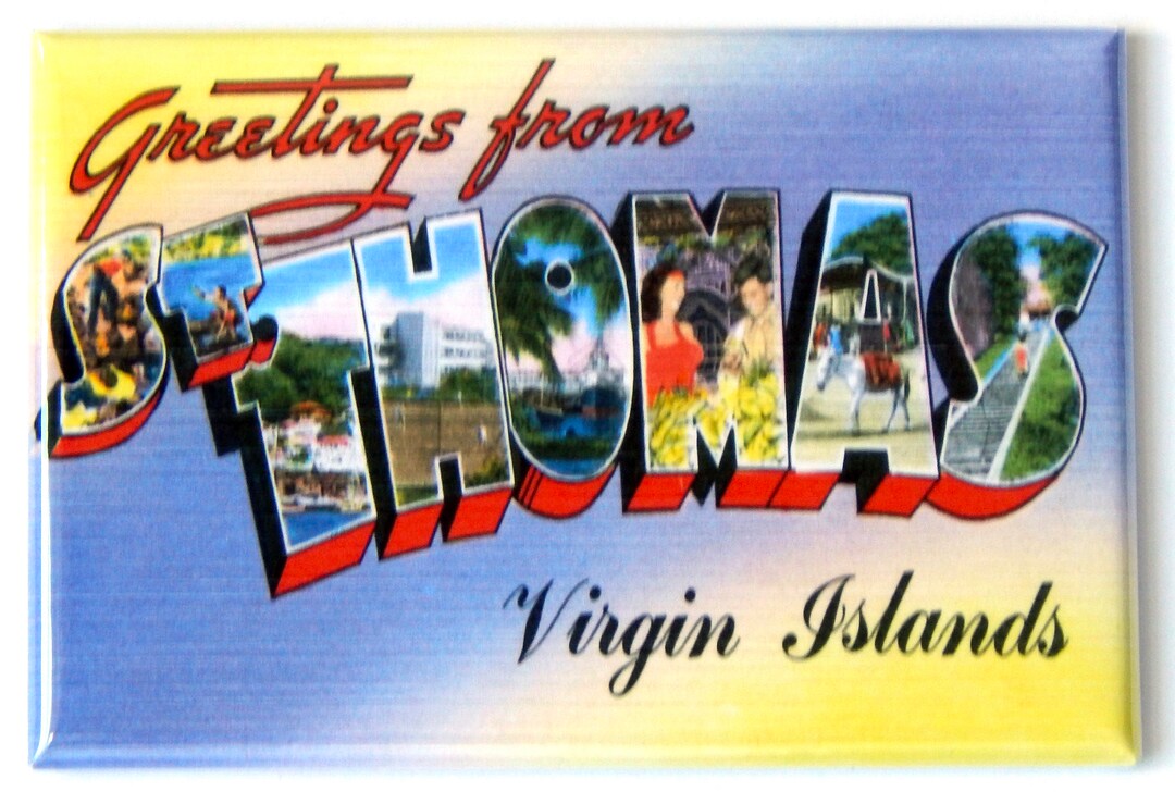 Greetings From St Thomas Virgin Islands Fridge Magnet "style B" - Etsy