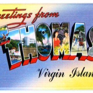 Greetings From St Thomas Virgin Islands Fridge Magnet "style B" - Etsy
