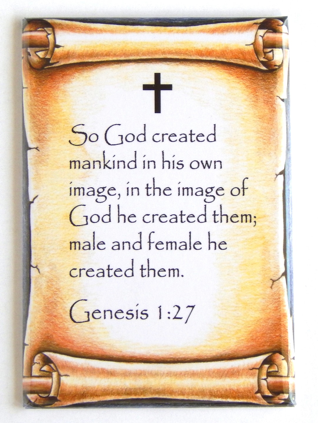 Genesis 1:27 Bible Verse Fridge Magnet - Etsy