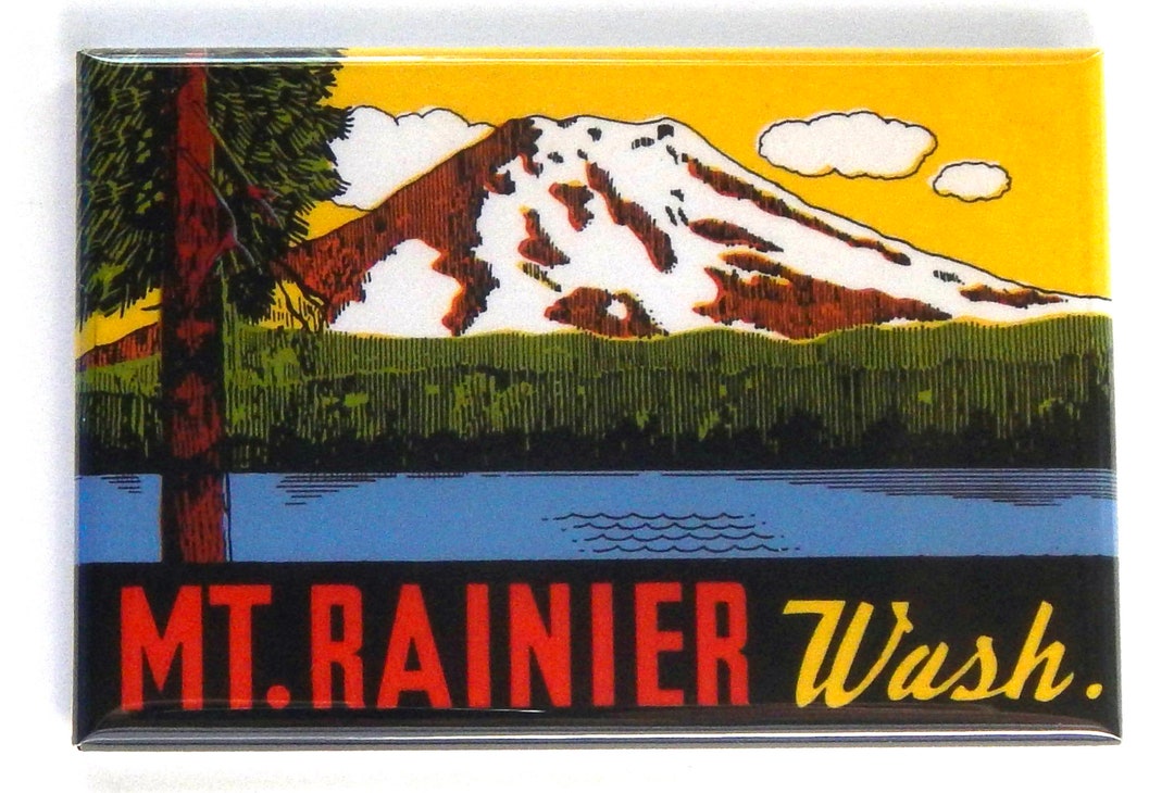 Mt Rainier Washington Fridge Magnet - Etsy