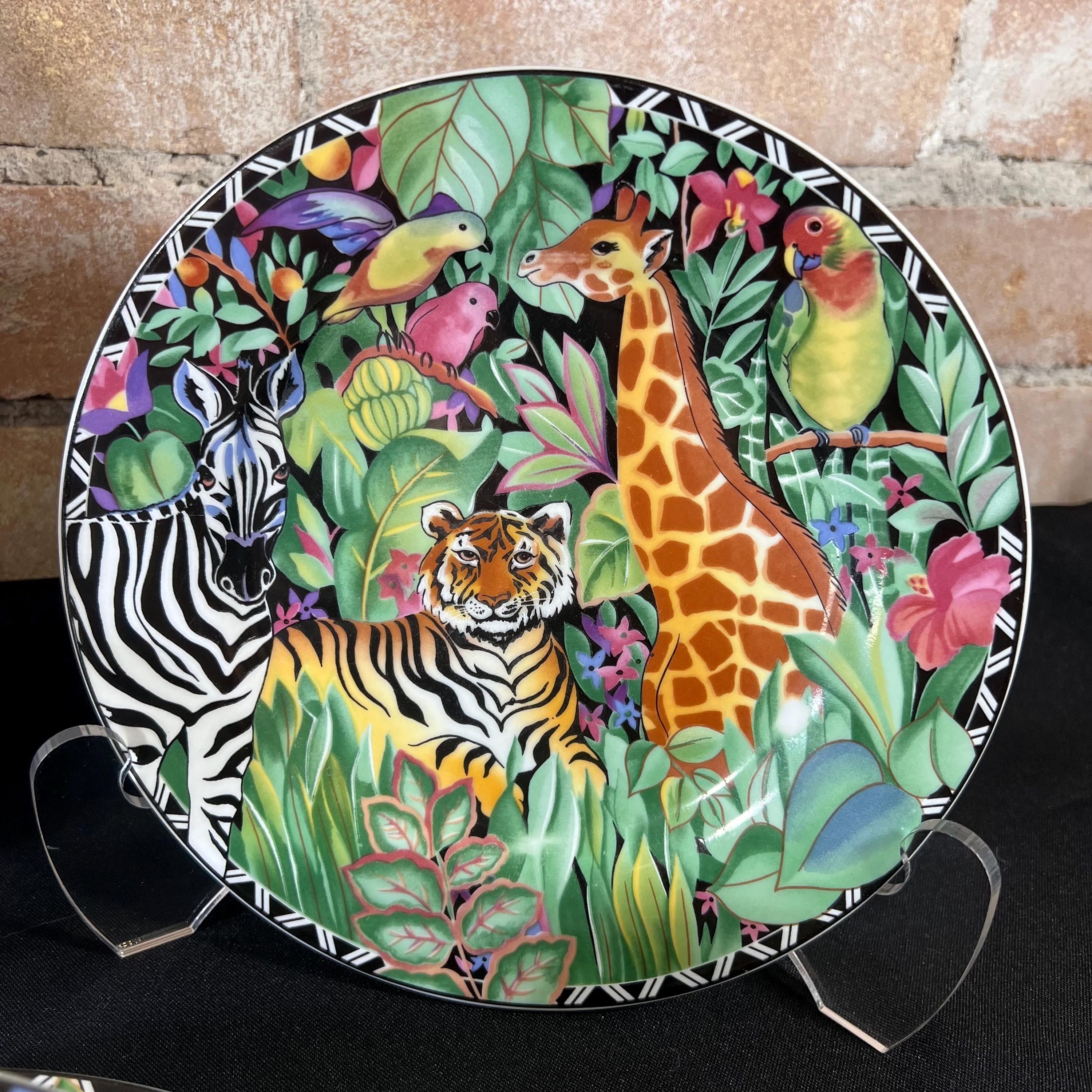 Vintage Cute Magic Jungle Animal Dinner Plate Set (1995) Ultra ...