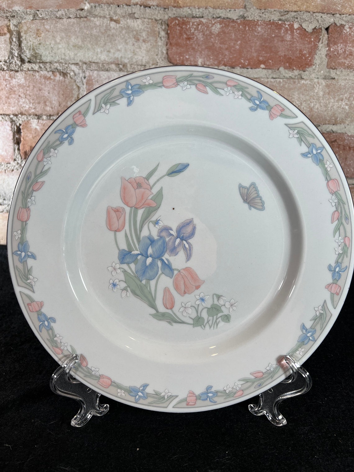 Illusions by Excel Vintage Butterfly Dinner Plate - Etsy