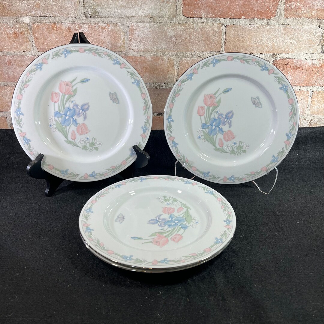 Illusions by Excel Center Stage Vintage Dinner Plate Set (4 X 10.5 ...