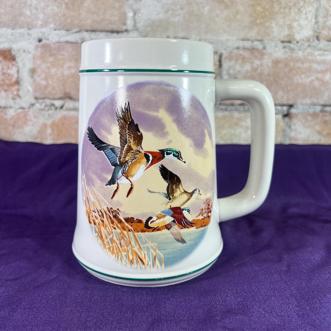 Vintage Ducks Flying Beer Mug Stein 'mallards in Flight' - Etsy