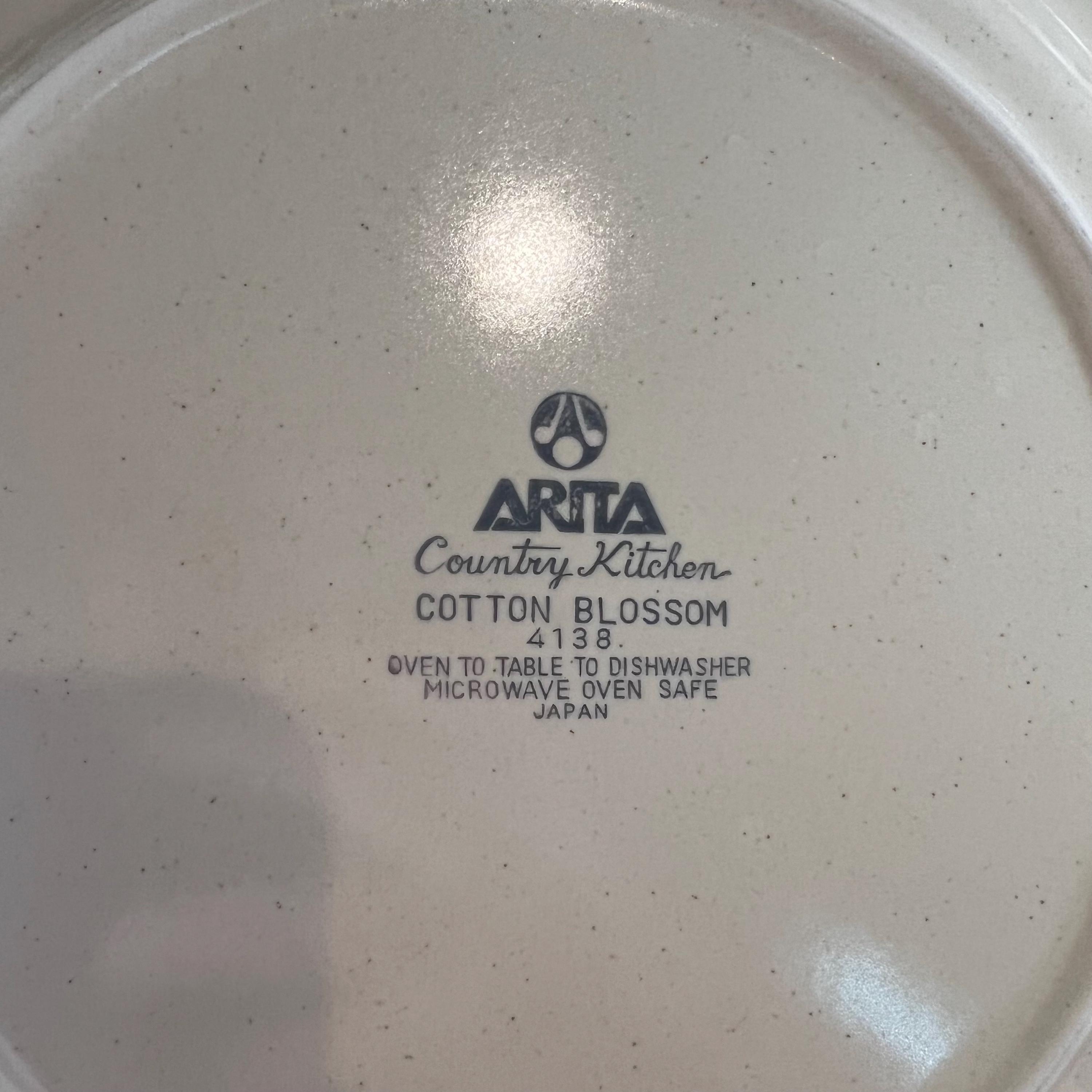 80s Vintage Arita Country Kitchen Cotton Blossom Dinner Plates (3 X ...