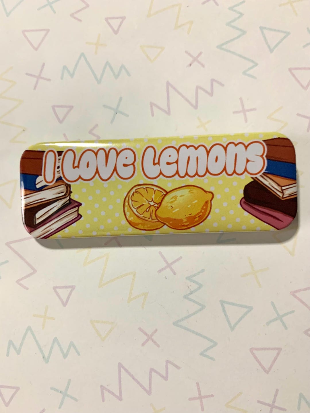 I Love Lemons Rectangle Button - Etsy