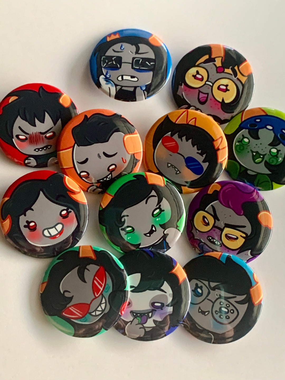 Homestuck Chibi Beta Trolls Buttons - Etsy