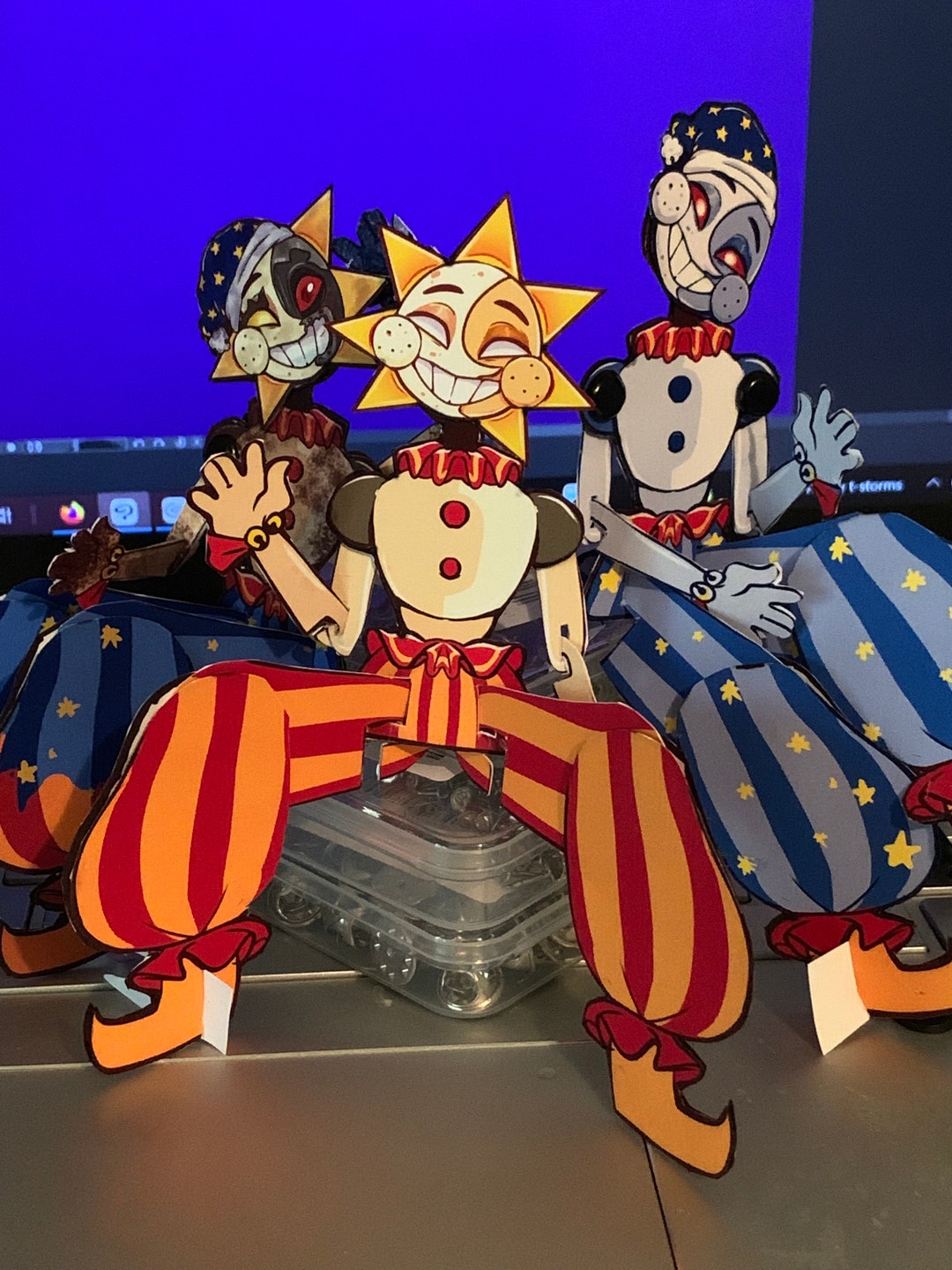 Printable DIY Fnaf Sundropp Moon Drop and Eclipse Puppet - Etsy