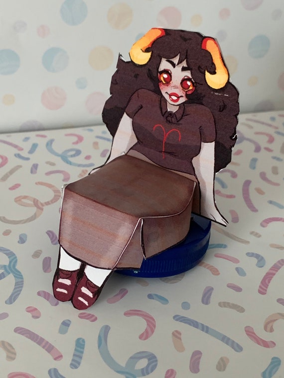 Printable DIY Sitting Aradia Homestuck Paper Craft | Etsy