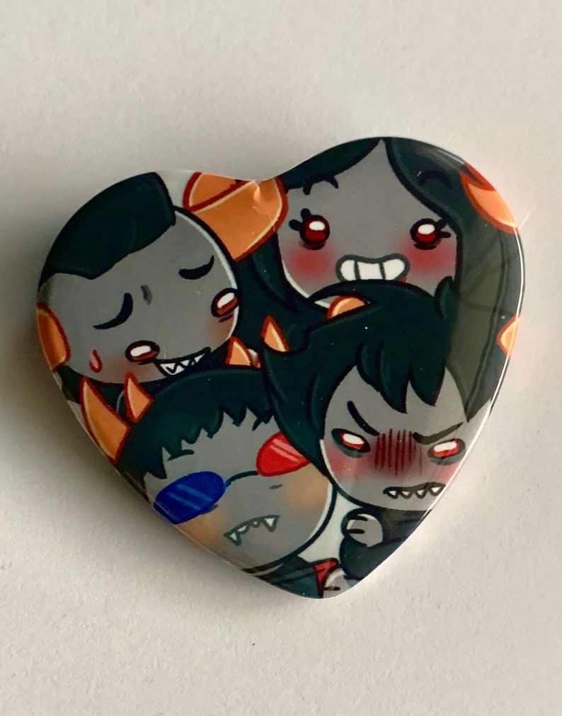 Homestuck Blood Caste Chibi Heart Button - Etsy