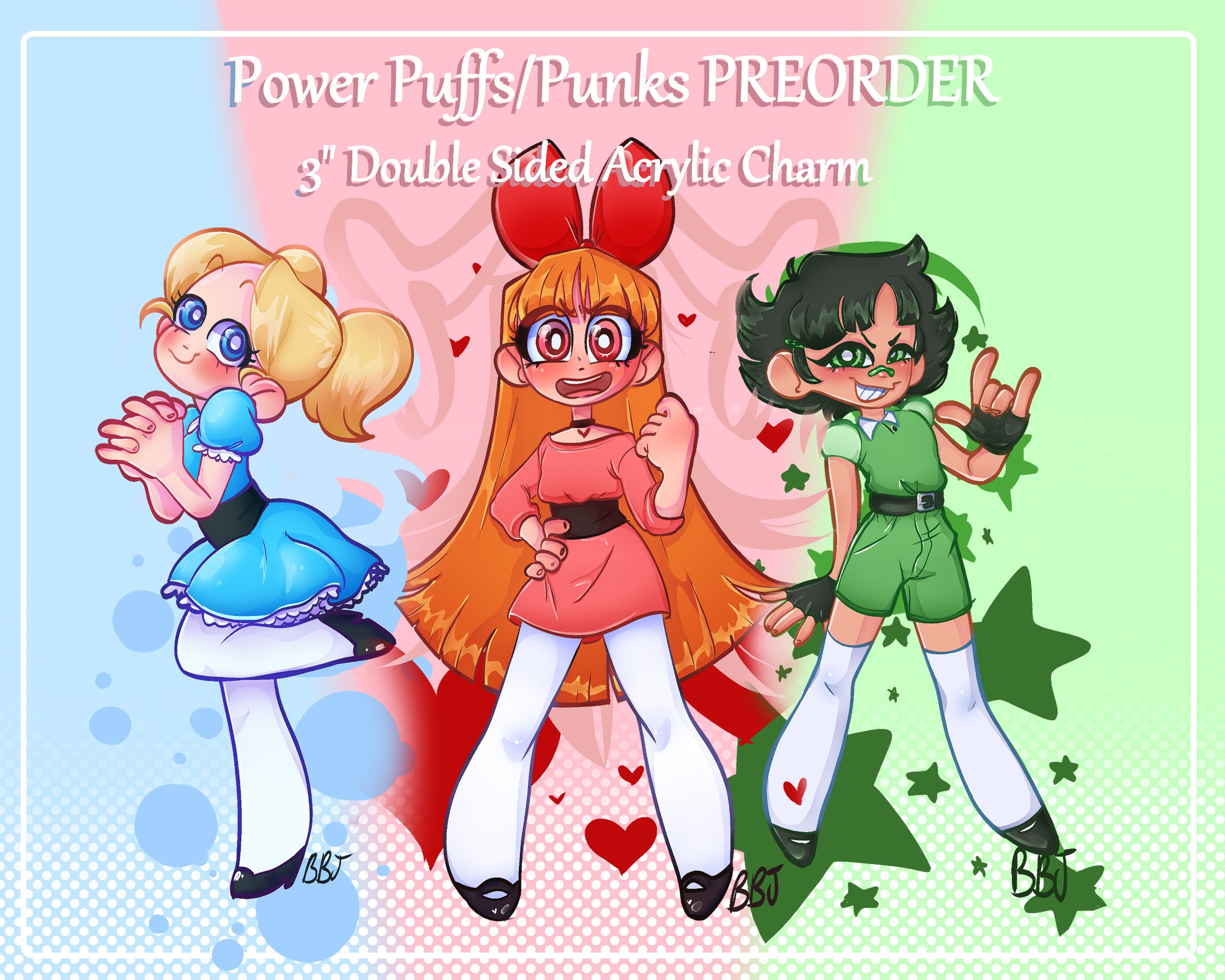 Power Puffs/punks Acrylic Charm - Etsy