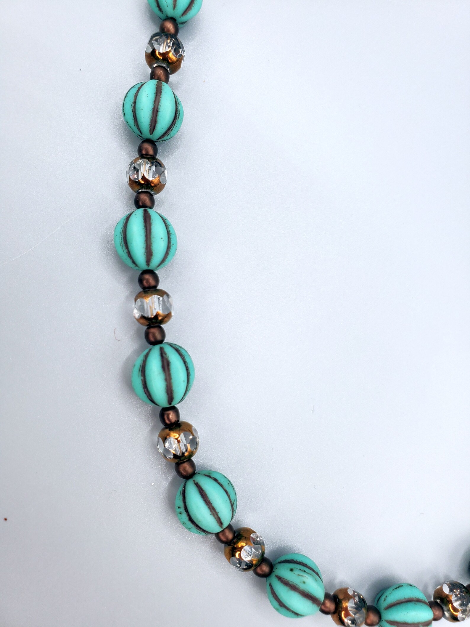 3 Pc Set Turquoise and Brown Necklace Long Turquoise - Etsy