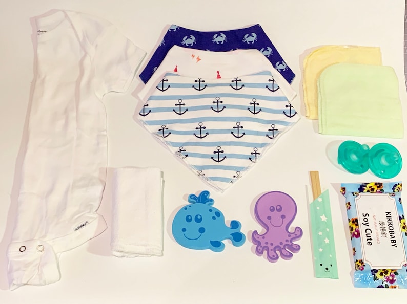 Bento Baby Box- Baby Boy Gift With Sushi Made of Baby Clothes, Toys and ...