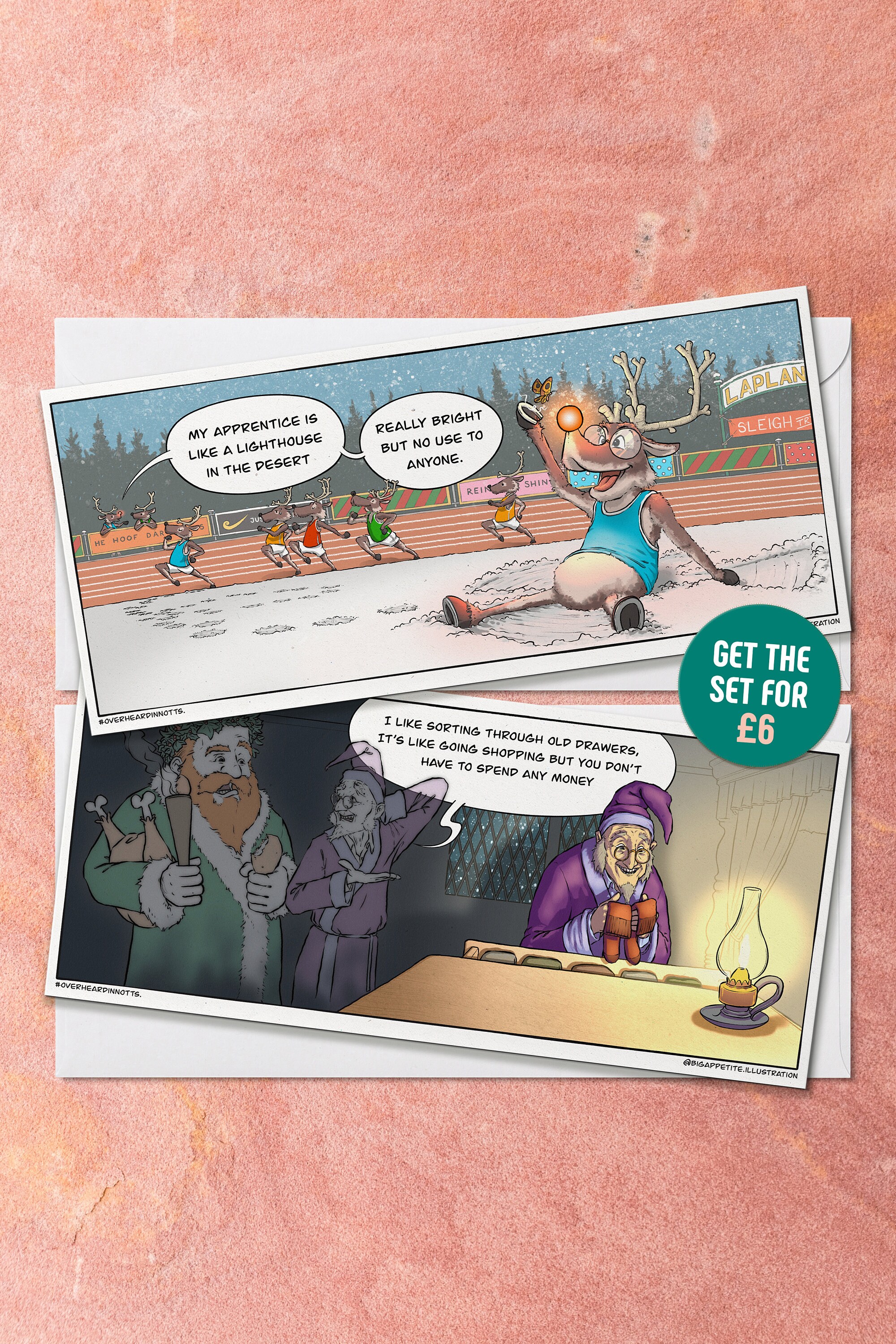 Funny Quote Christmas Card With Comical Reindeer Cartoon, Humorous ...