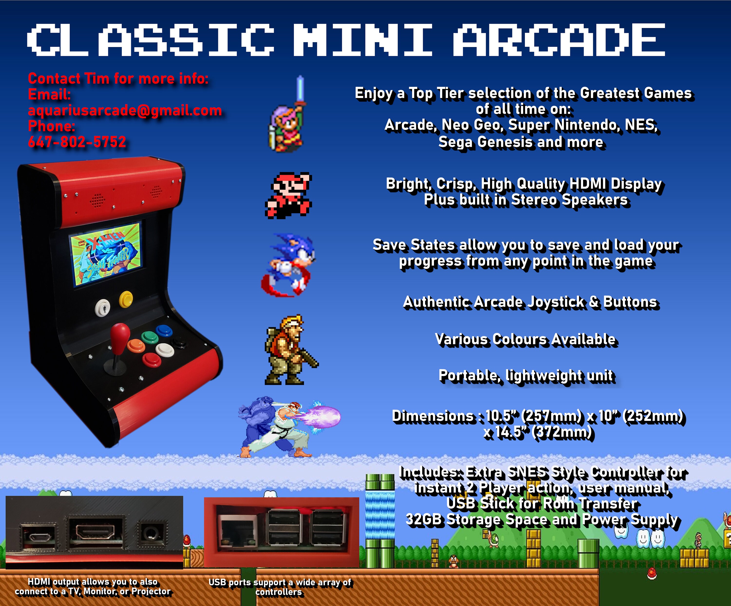 3D Printed Mini Emulation Arcade Classic 64GB - Etsy