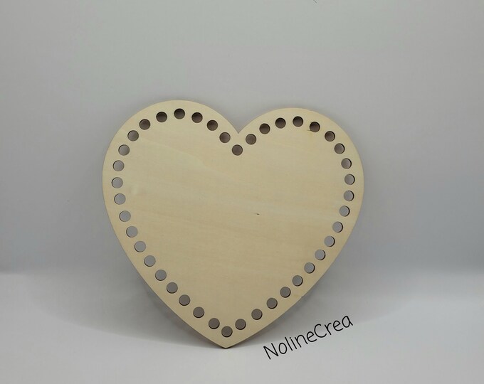 Heart Shaped Wooden Base, 6 or 6.70 Inch Heart Shapped Base - Etsy