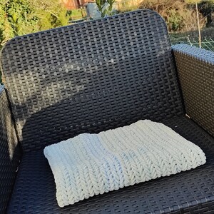 Crochet Baby Blanket, Two-tone Baby Blanket, Chenille Yarn Baby Blanket ...