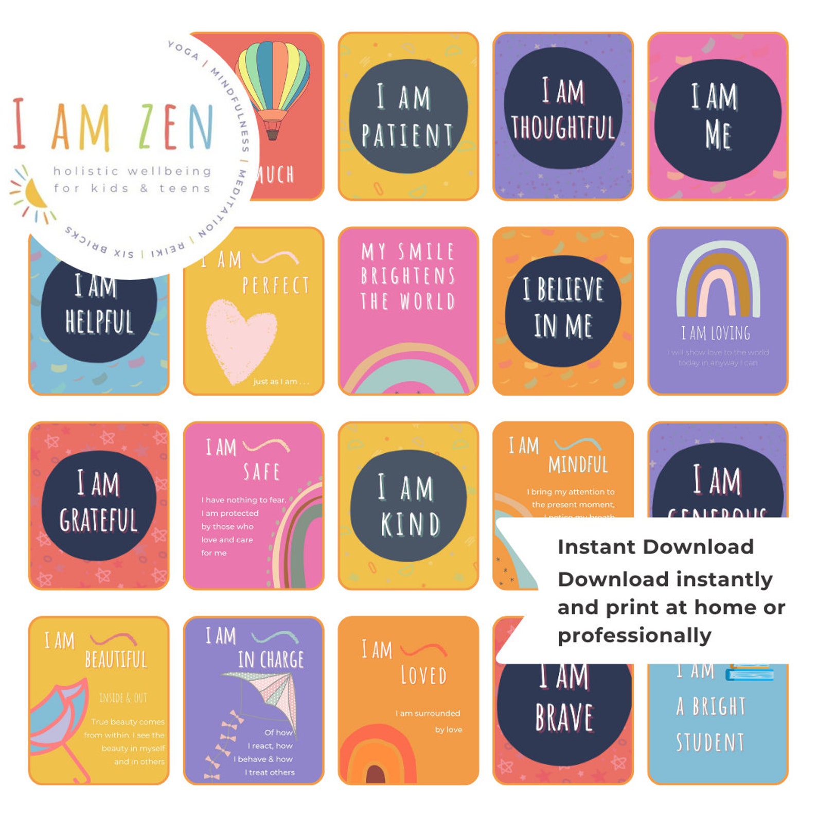 Children's Printable Positive Affirmation Posters 19 Affirmation ...