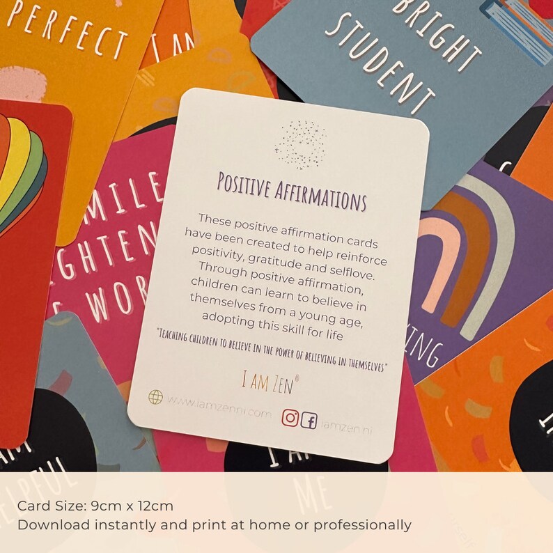 Children's Printable Positive Affirmation Cards | 19 Affirmation Cards ...